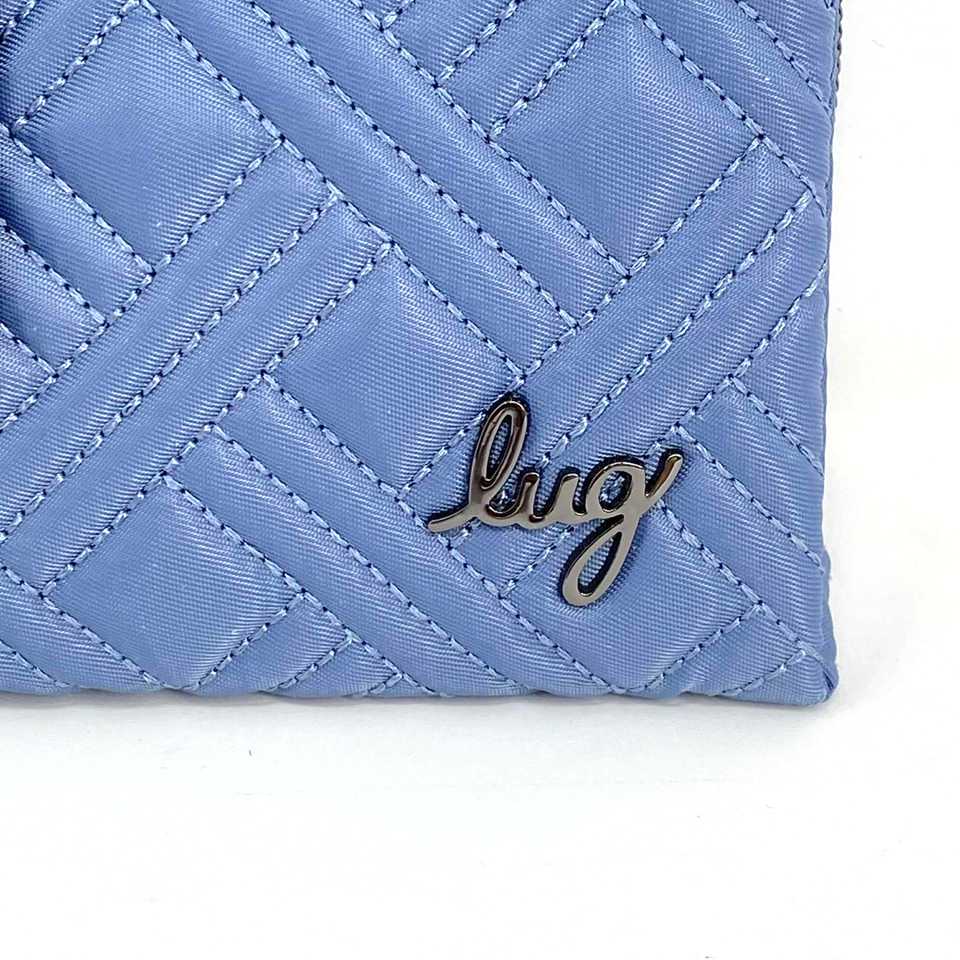 Lug Tram Zip Wallet RFID Blue Quilted Snap Excellent Condition | eBay