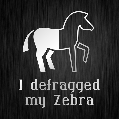 I Defragged My Zebra Geek Gamer Nerd Silver Car Vinyl Decal Sticker | eBay