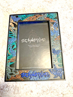 SEAWORLD Sea Creatures Frame for 4 x 6 picture; ht 8"; wid 6 1/4' | eBay