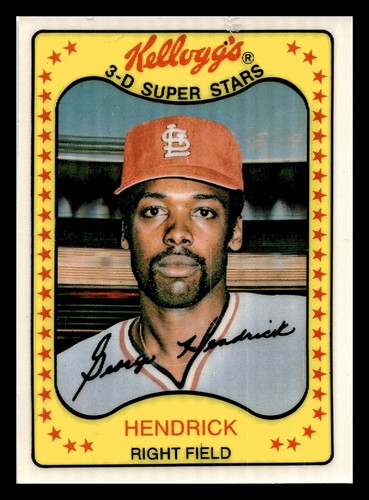 1981 Kellogg's 3-D Superstars George Hendrick St. Louis Cardinals #35 ...