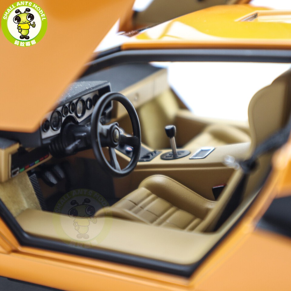 1/18 Lamborghini Countach LP400 AUTOart 74647 Orange Diecast Model Car ...