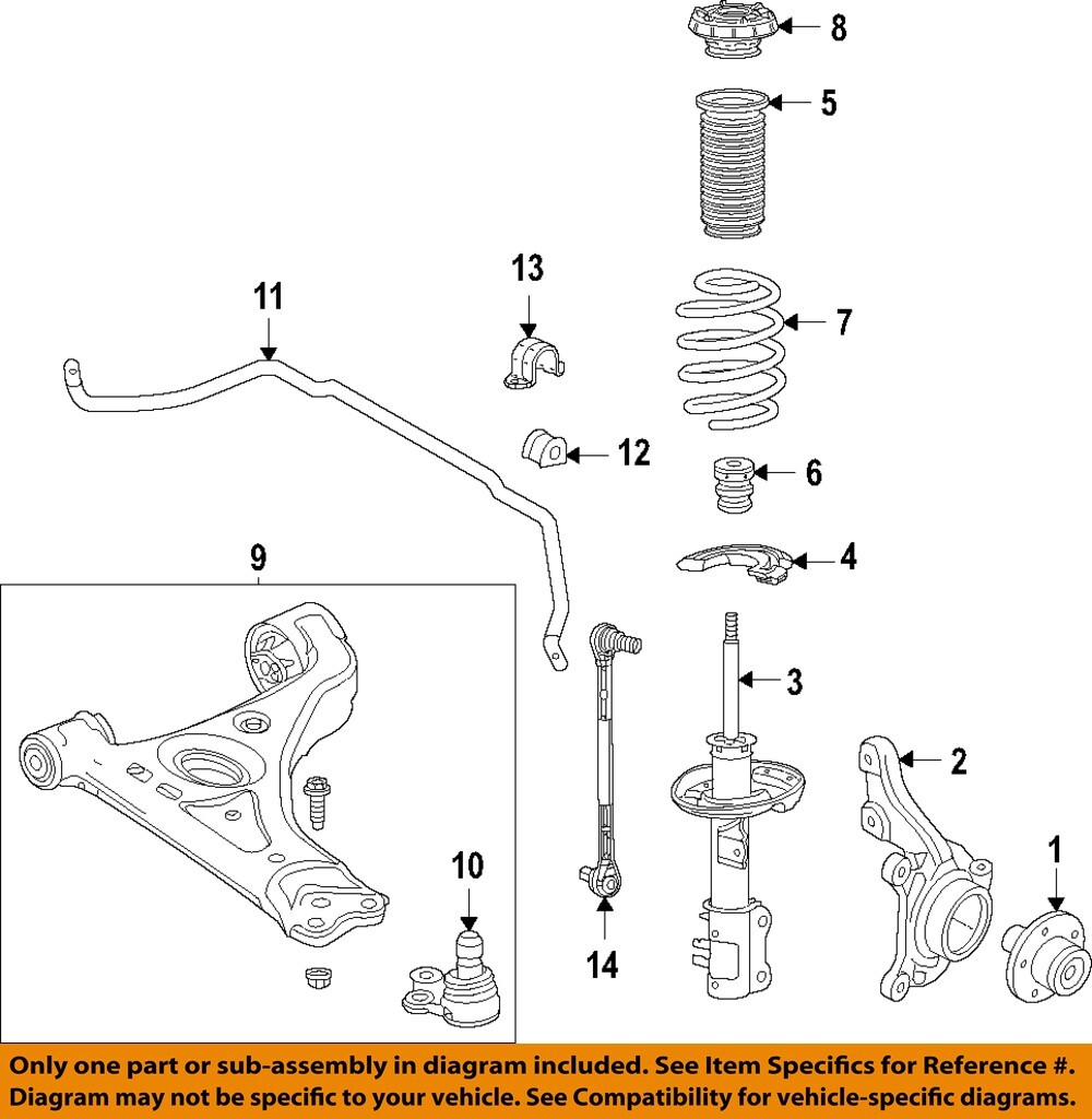 GM OEM 13-22 Encore,Trax Front Suspension Struts Components-Strut Mount ...