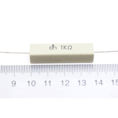 1 X CEMENTED CERAMIC RESISTOR 1K 8W DH AXIAL NOS (New Old Stock) *1PC ...