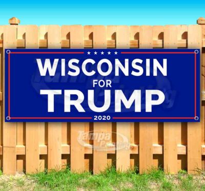 WISCONSIN FOR TRUMP Advertising Vinyl Banner Flag Sign Many Sizes USA ...