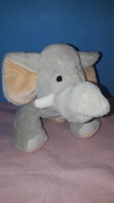 Webkinz Velvety Elephant Plush No Code Ganz 12" Gray Trunk Up Stuffed ...