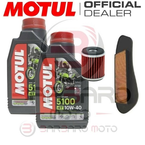 Oil Replacemenet Kit Motul Air Filter + Oil Yamaha x-Max 125 2018 2019 ...