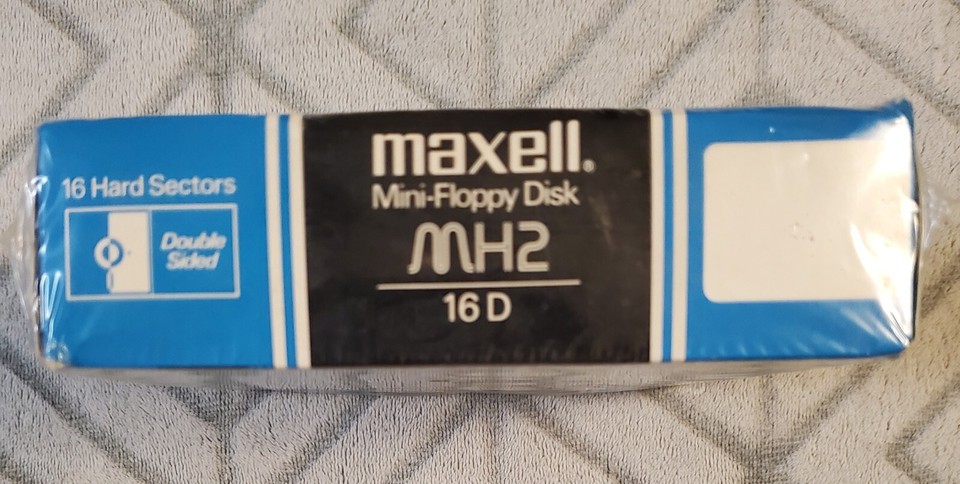 NEW IN BOX VINTAGE MAXELL MH2 16D MINI-FLOPPY DISKS - 10 Disks VERY ...