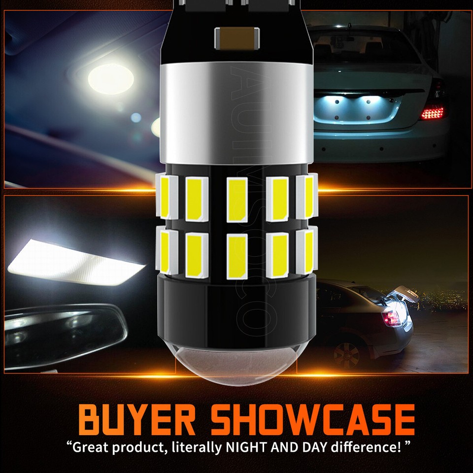 T10 LED License Plate Light Bulb 6000K Super Bright White 168 2825 194 ...