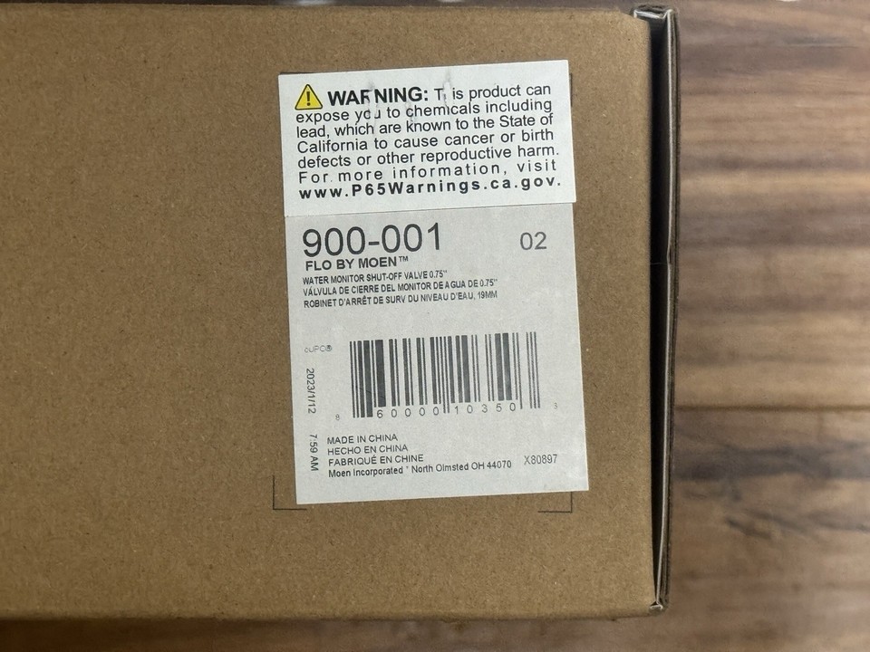 Moen Flo Smart Water Monitor Shutoff Valve 3/4" | eBay