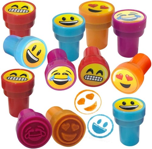 ArtCreativity Emoticon Stamper for Kids, Pack of 24 Pre-Inked Emoji ...