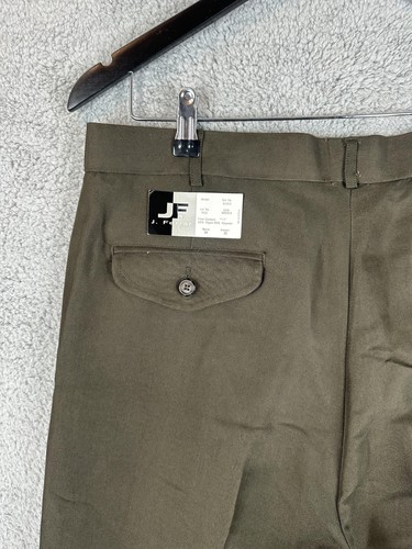 J Ferrar Pants Men 34x32 Olive Green Dress Trouser Pleated Front ...