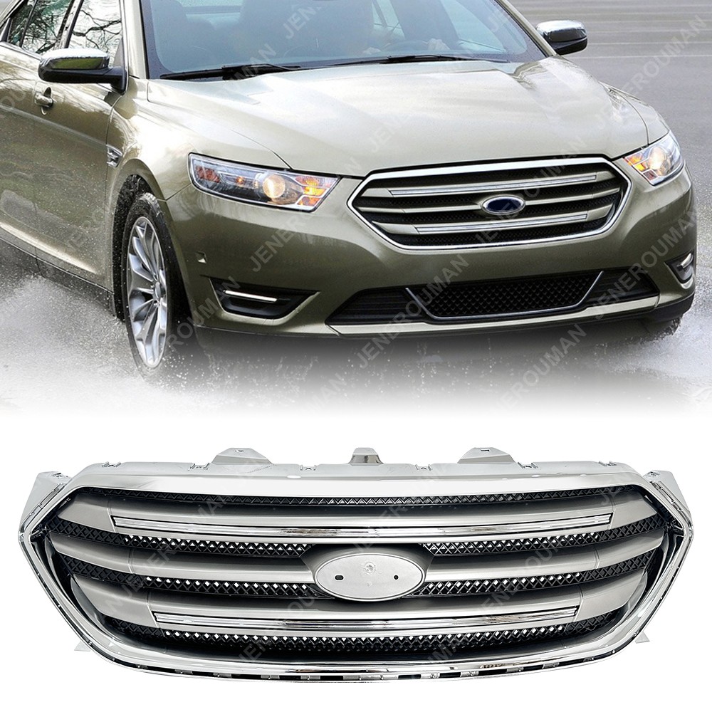 Chrome Grille For 2013-2019 Ford Taurus Front Bumper Upper Grill Mesh ...