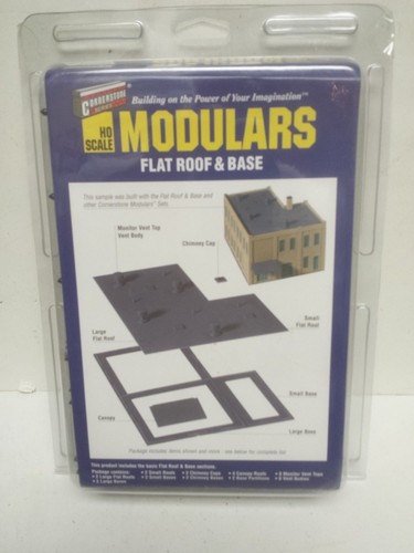 FLAT ROOF and BASE Walthers Modulars Model Railroad building kit | eBay