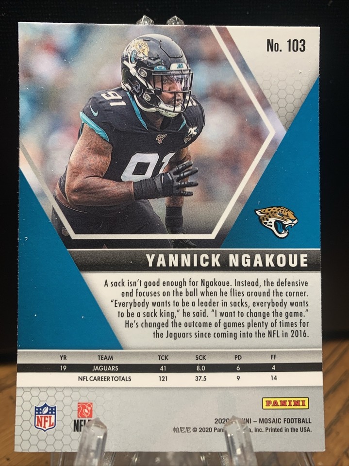 2020 Panini Mosaic Football Yannick Ngakoue #103 Jacksonville Jaguars ...