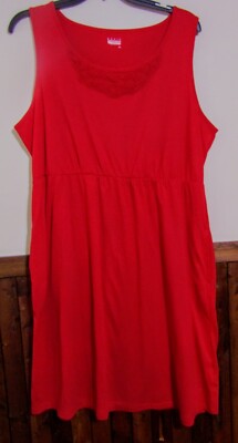 BASIC EDITIONS WOMANS 2X RED SUMMER SUN OR DRESS/CASUAL STYLE NWOT | eBay