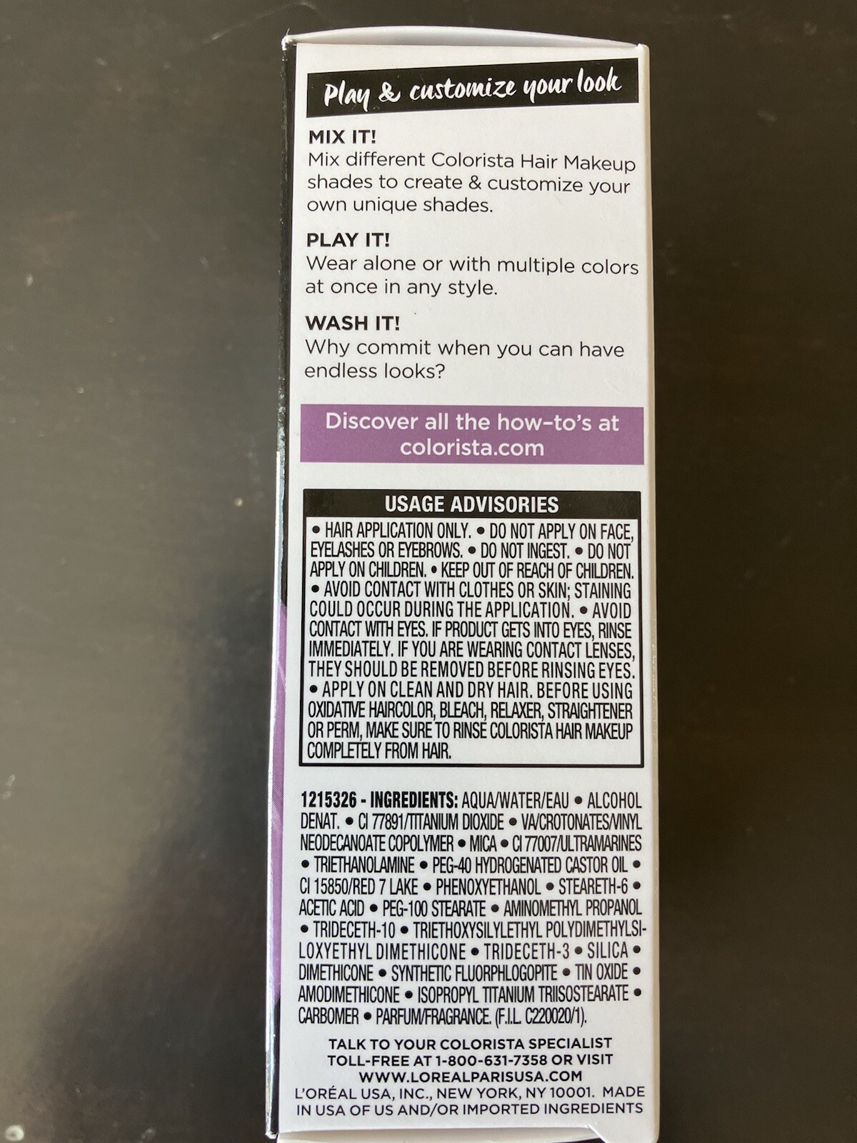 (3) Loreal Colorista Hair Makeup 1-Day Color LILAC COLOR | eBay