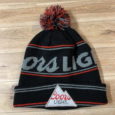 Coors Light Hat Toque Pom Pom Knit Winter Striped Molson Beer | eBay
