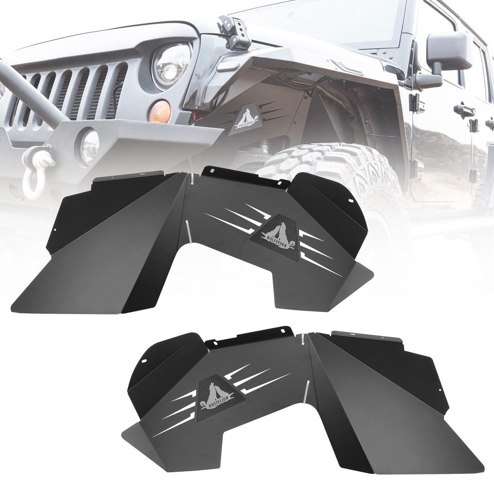 Fender Flares or Inner Fender Mud Guards Bolt-on for 2007-2018 Jeep ...
