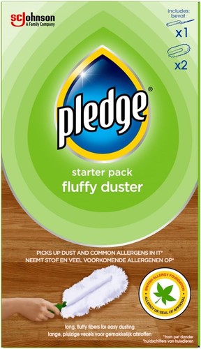 Pledge Fluffy Duster Starter Pack Including 1 Handle and 2 Refills Free ...