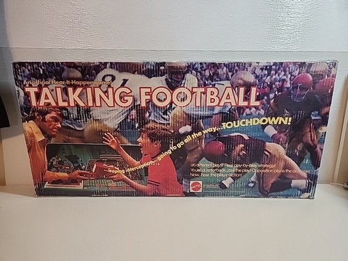 1971 Mattel Hear It Happen Talking Football Boardgame W/Box Parts As ...