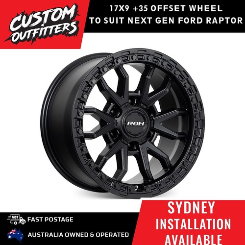 ROH Raid 17x9 +35 Offset Rims Wheels to suit Next Gen Ford Ranger ...