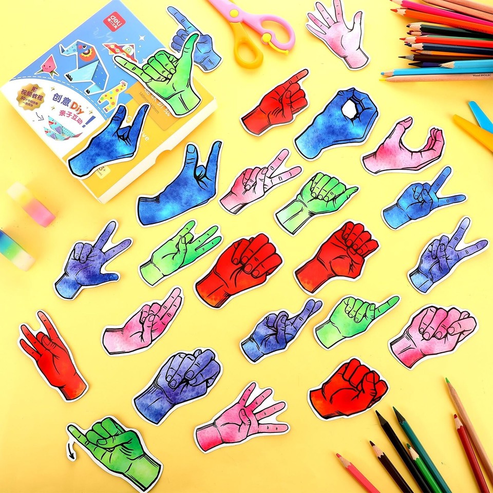 Kanayu 36 Pcs ASL Magnets ASL Classroom Alphabet Magnets American Sign ...