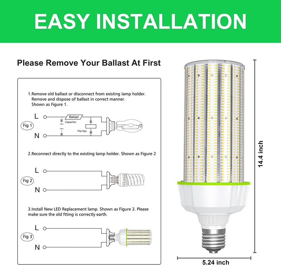 LED Corn Light Bulb 80W 100W 120W 160W 200W 250W 300W E39 High Bay Lamp ...