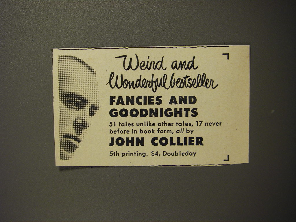 1952 Fancies and Goodnights Book by John Collier Advertisement | eBay