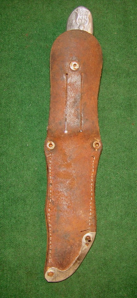 Vintage GREEK Hunting or 9" Fighting Knife with Etched Blade & Aluminum ...