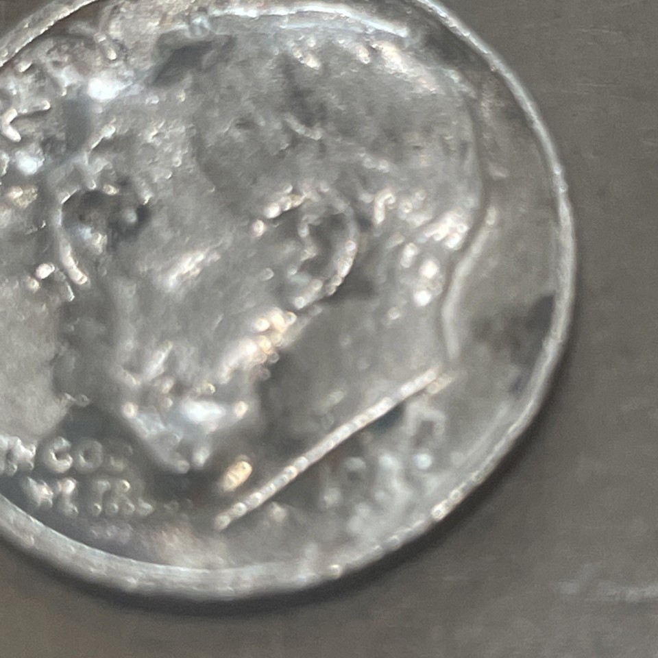 1985 P Dime Error Head On Obverse And ONE On Reverse Roosevelt 10c Very ...