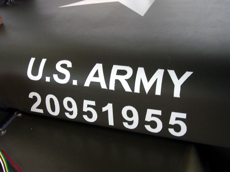 Custom US ARMY serial numbers hood decal decals fit Jeep CJ Renegade ...