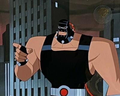 BRUCE TIMM rare BANE cel A43 Bust Shot OVER THE EDGE Batman BTAS WB COA ...