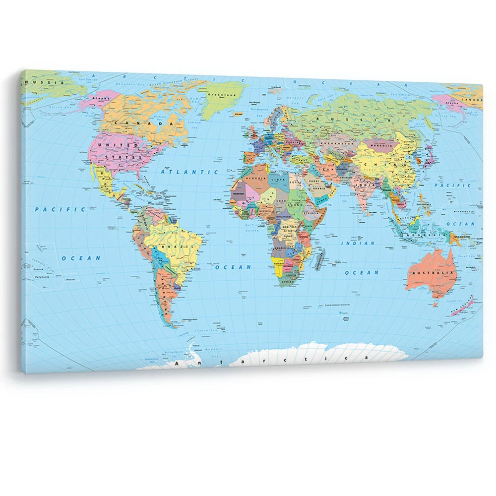 World Map Labeled With Capitals