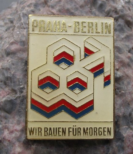 Vintage Praha Prague Berlin Wir Bauen fur Morgen Trade Fair Expo Pin ...