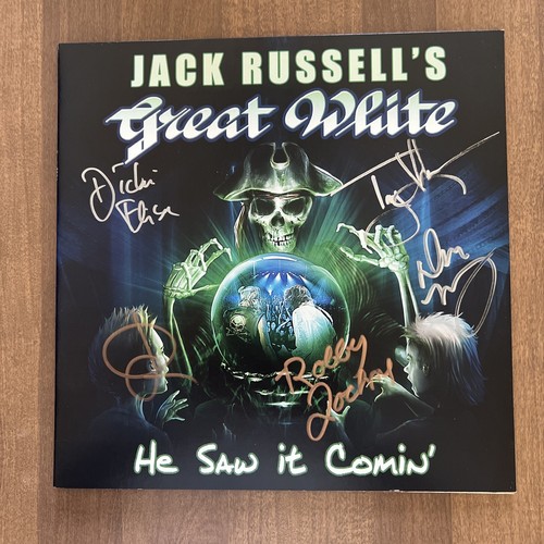 JACK RUSSELL'S GREAT WHITE SIGNED/AUTOGRAPHED HE SAW IT COMIN' RECORD ...