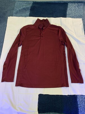 Tek Gear Red Dry Fit Sports Polo Long Sleeve Polyester Men's S | eBay