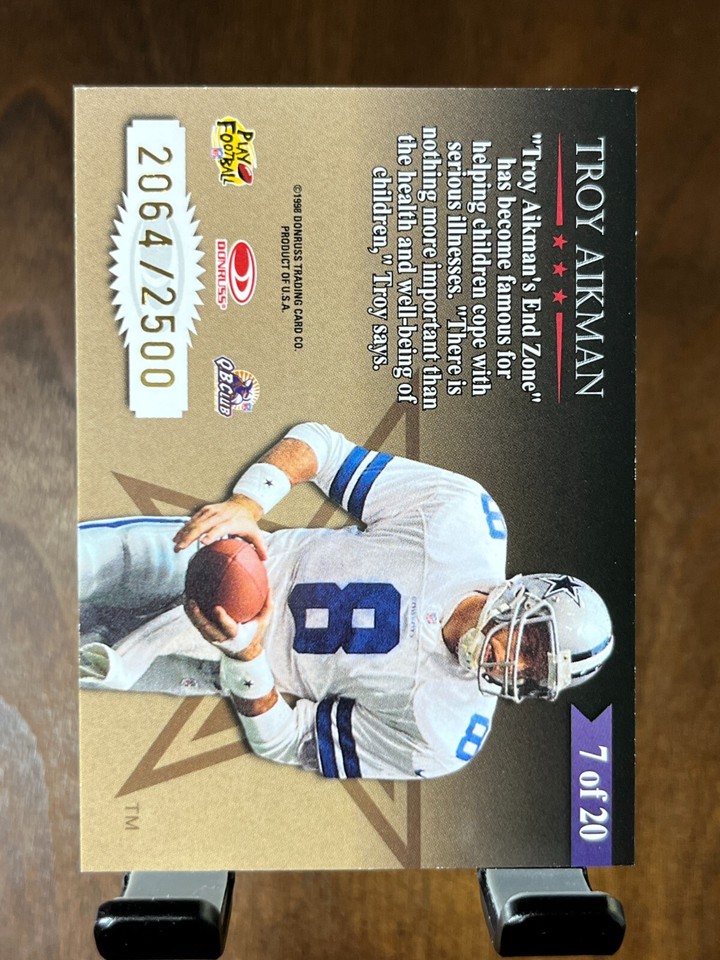 1998 Donruss Leaf Troy Aikman /2500 Great American Heroes Cowboys #7 | eBay
