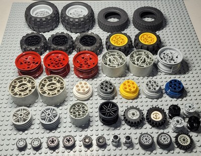 Lego Wheels and Tyres 56092/11208/41896/60208 Various colours/sizes ...