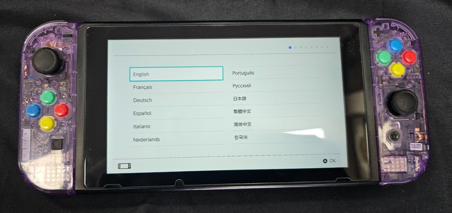 Nintendo Switch Customized with Atomic Purple Shell - Read Description