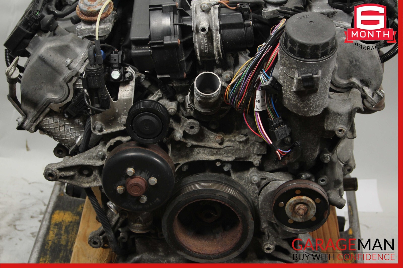 98-02 Mercedes W210 E320 Engine Motor Block Assembly 3.2L V6 M112 160k ...