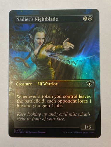 MTG - Nadier's Nightblade - Borderless - FOIL - Commander Masters | eBay