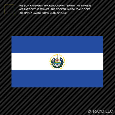 4” Salvadoran Flag Sticker Decal Self Adhesive Vinyl El Salvador SLV SV ...