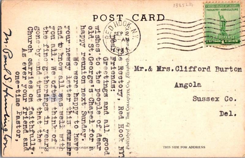 Red Hook New York NY : CHURCH SCENE n/15 AV2142 | eBay