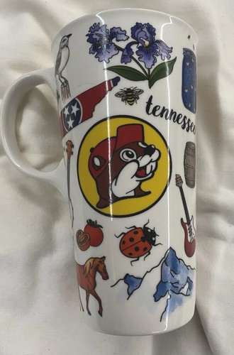 Buc-ee's 17oz ceramic travel mug (17oz, Tennessee Theme White) missing ...
