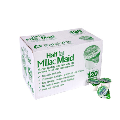 Milk Portions Millac Maid Half Fat 120 per box | eBay UK