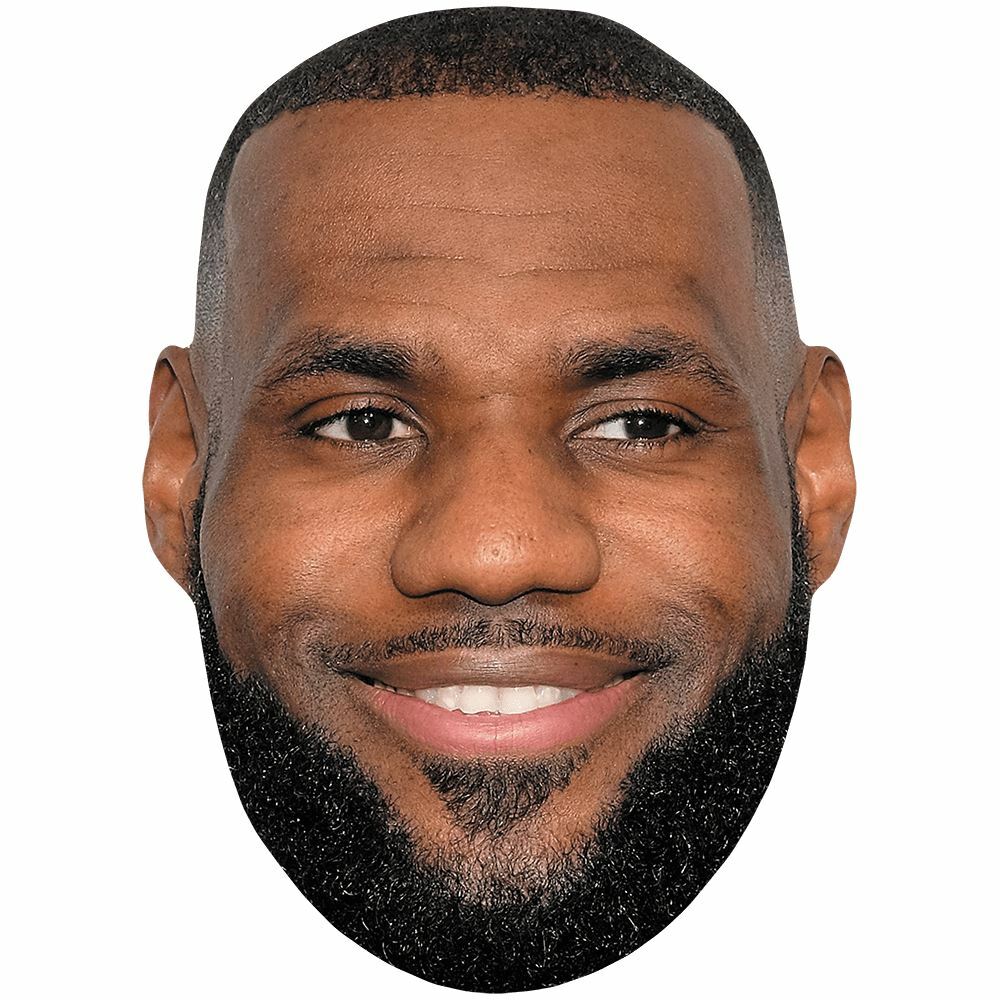 LeBron James (Smile) Celebrity Mask, Flat Card Face | eBay