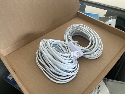 20m Long Flat Slimline Telephone Phone Line Extension Cable BT Virgin ...