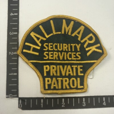 Vtg HALLMARK SECURITY SERVICES PRIVATE PATROL Patch 09NA | eBay