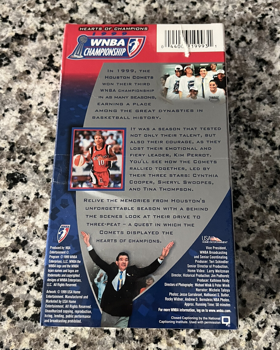 Hearts of Champions: 1999 WNBA Champion Houston Comets (VHS, 1999 ...