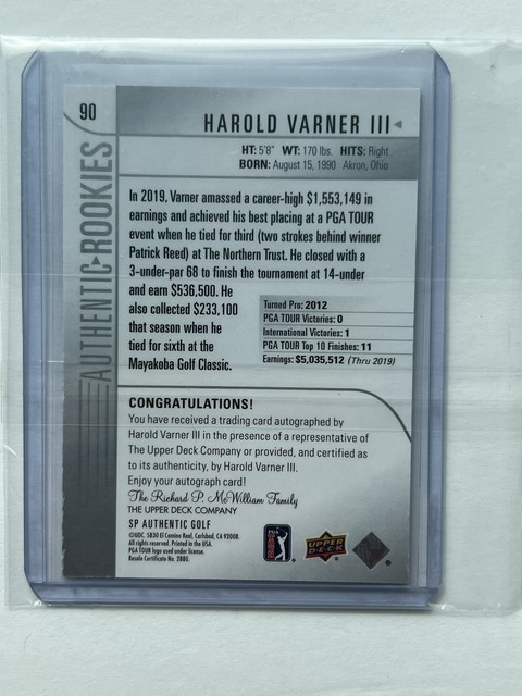 2021 SP Authentic - Authentic Rookie Signatures Tier 1 #90 Harold ...